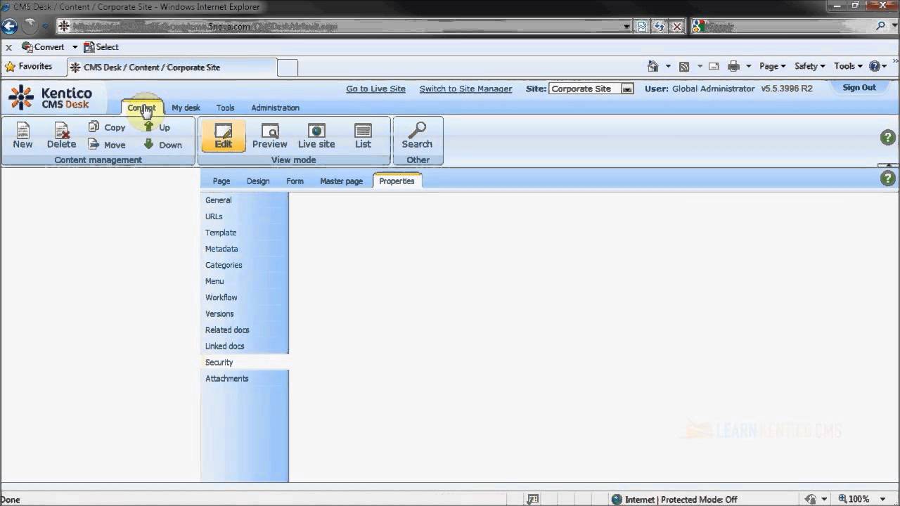 Kentico CMS Security Features