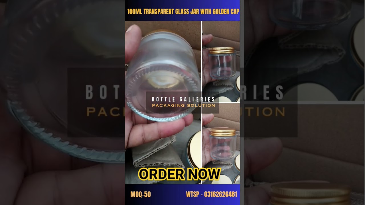 🕯️Experience the allure of candlelight with our 100ml glass jar featuring a stunning golden cap.