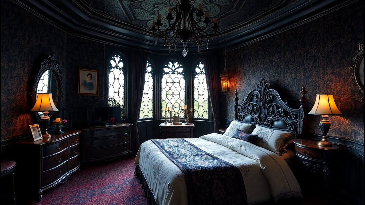 Discover the Allure of a Victorian Gothic Bedroom: Dark Elegance Awaits You!