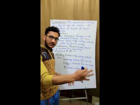 Evaporation Of Liquids Definition Example Factors and Characteristics explained in detail urdu/hindi