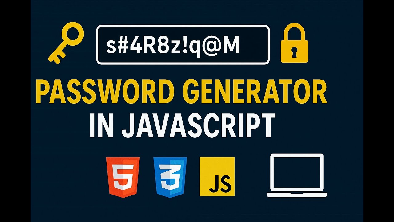 Build a Password Generator using HTML, CSS & JavaScript | Beginner Project Step-by-Step