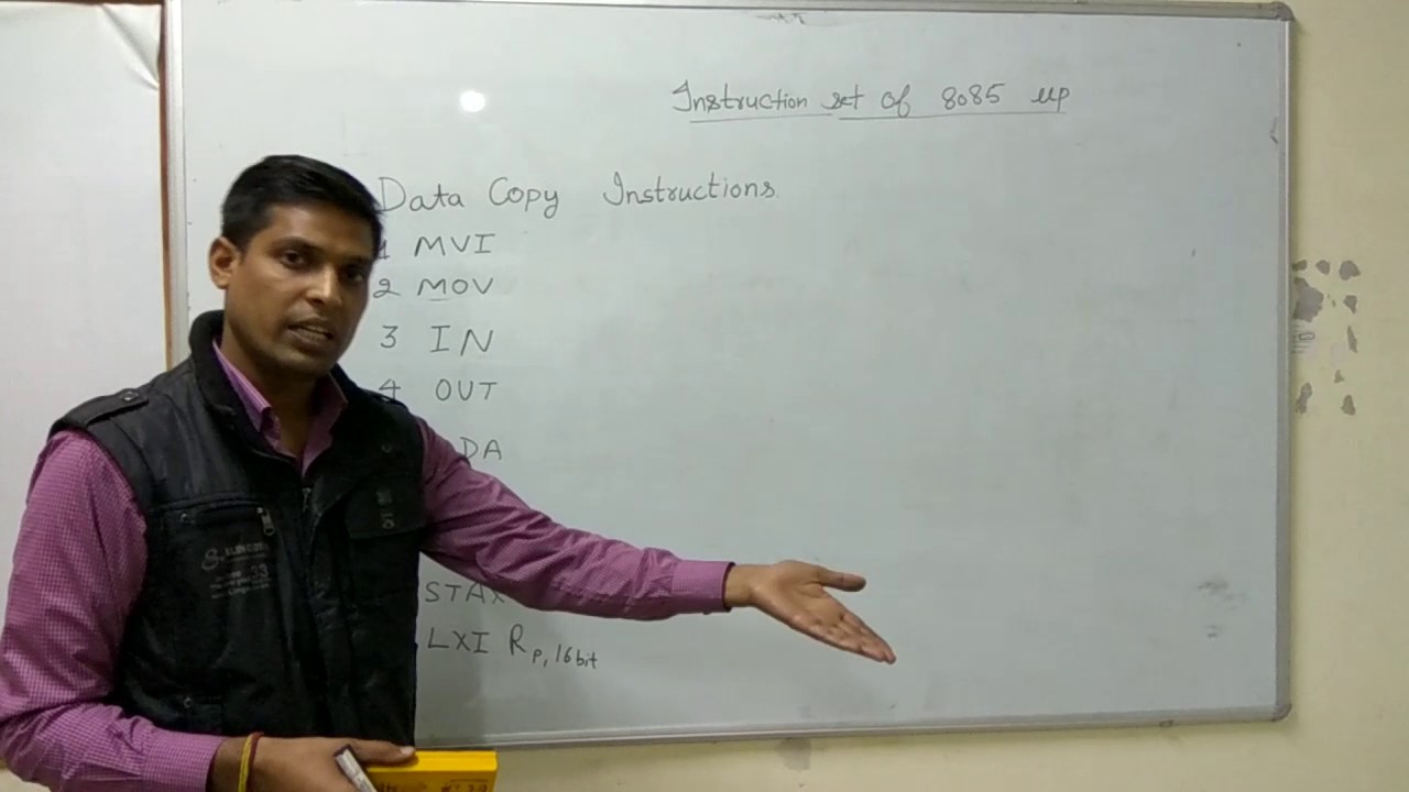 Instructions set of 8085 microprocessor