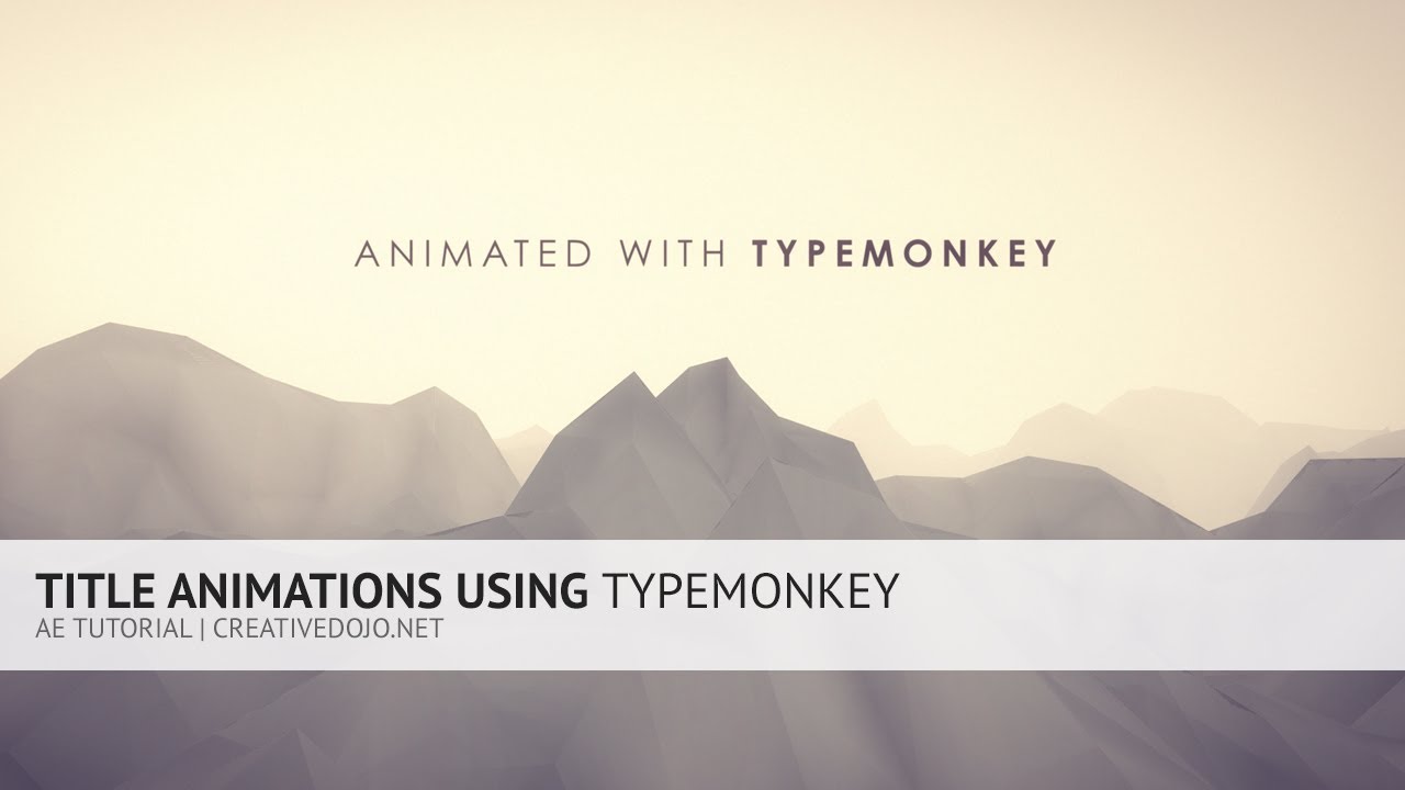 After Effects: Title Animations With TypeMonkey Script Tutorial