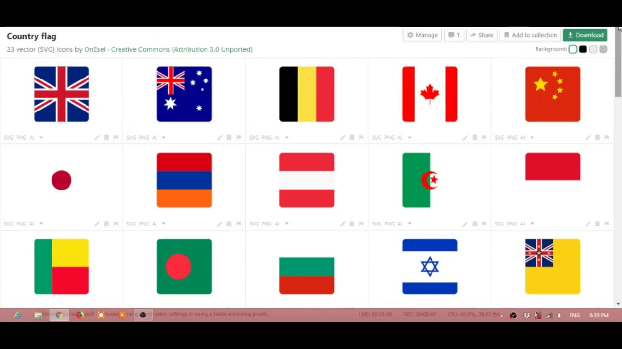 Free Country Flags Vector Icon Set Download