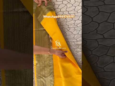 Mango yellow Banarasi Saree 1499/- FREE SHIPPING Whatsapp 9944769191 #saree #onlineshopping