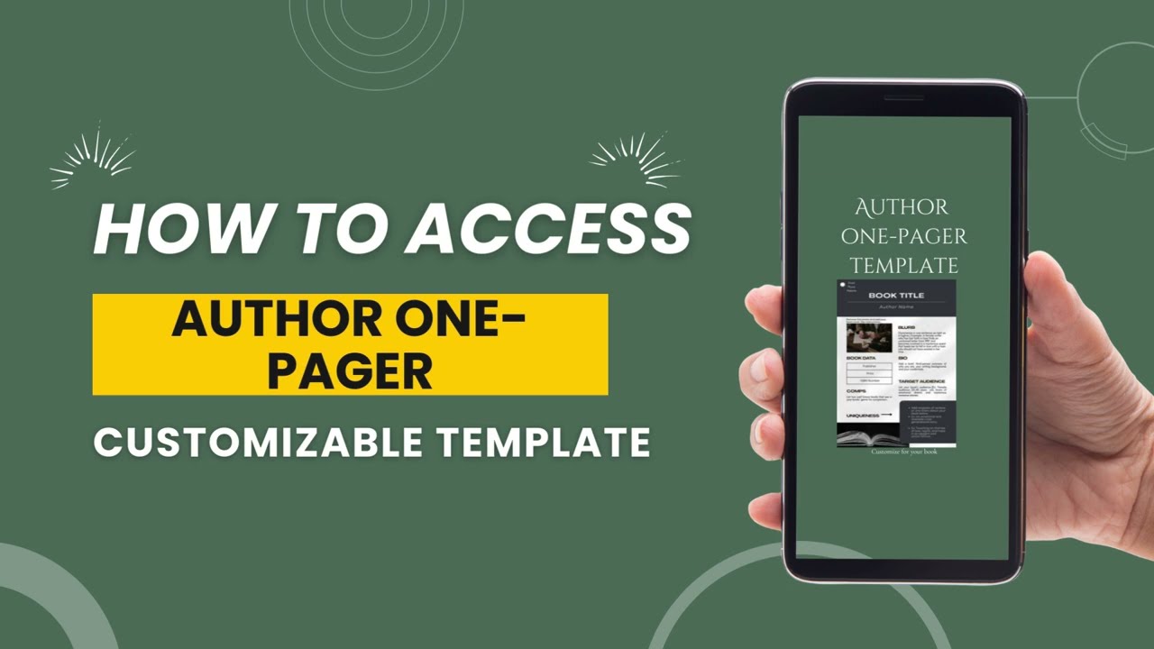 How to access your one-pager template