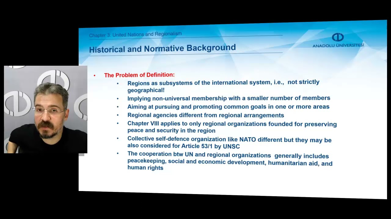 REGIONAL ORGANIZATIONS - Chapter 3 Summary