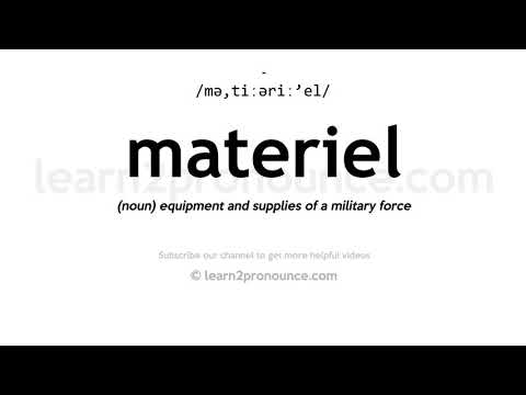 How to pronounce Materiel | English pronunciation