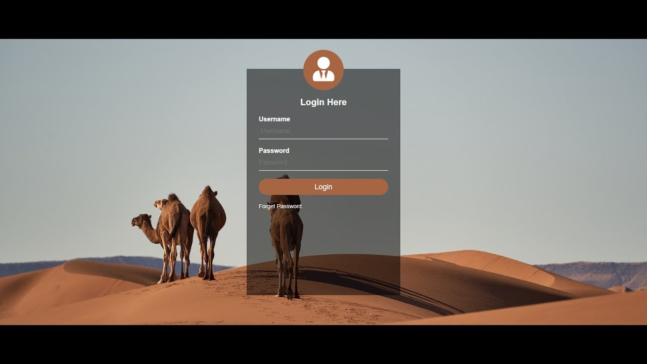 Transparent Login Form Design :  Html and Css