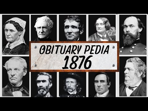 Famous People We've Lost in 1876 - Obituary in 1876