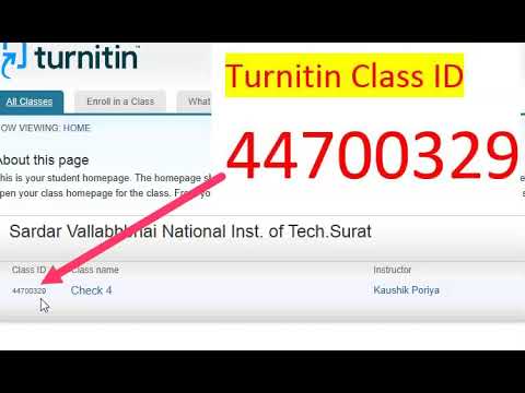 Free Turnitin Class ID and enrollment Key EXPOSED