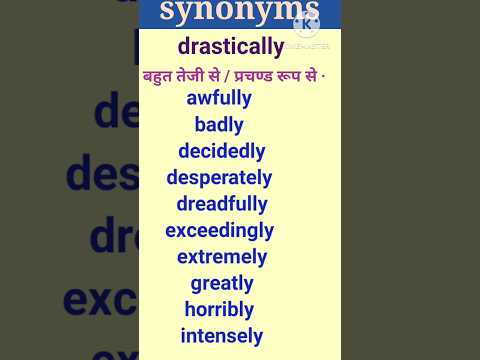 synonyms for the word drastic drastically #dailyvocabshorts