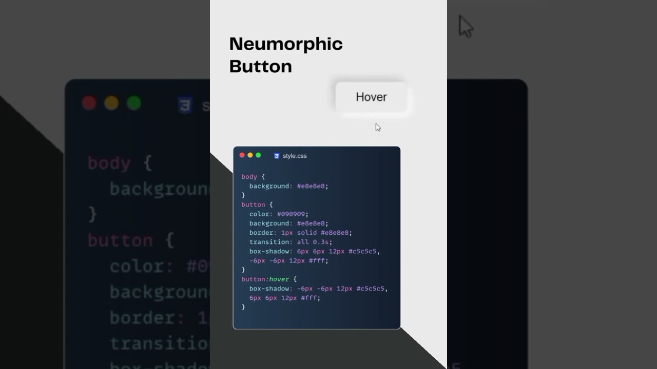 ✨ Elevate Your Design: Neumorphic Button with HTML & CSS! 💻🎨