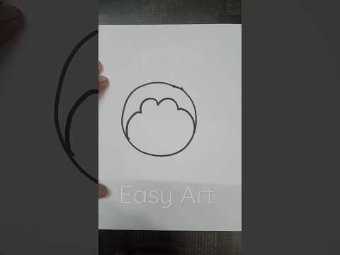 cute monkey ๐ต face drawing easy way #shorts