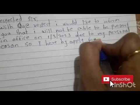 Casual Leave Application | How to Write Casual Leave application | Application Format.