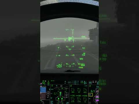 F-35 Zero Visibility Aircraft Carrier Landing CVN-77 #shorts #msfs2020