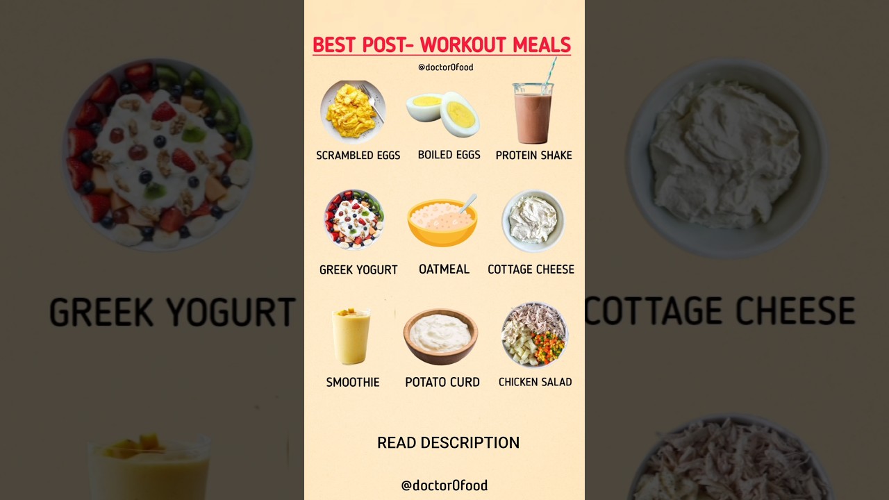 Best Post-Workout Meal 🍳🥗 | Food for Muscle Recovery & Energy Boost #healthyeating #healthylifestyle