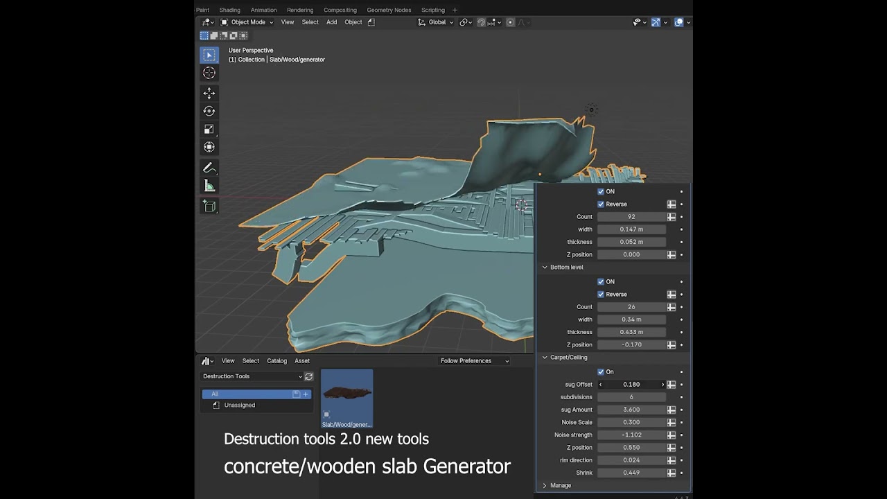 Destruction tools - slab generator