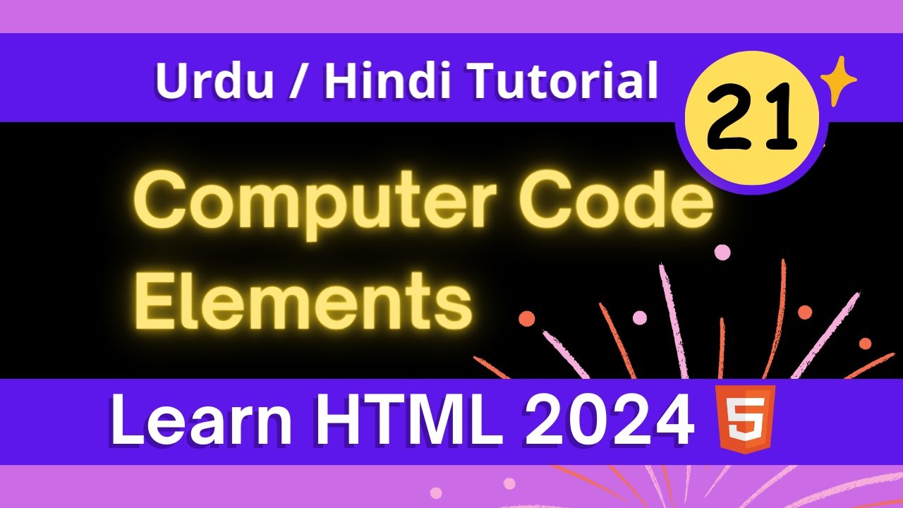 HTML Computer Code Elements in Urdu / Hindi