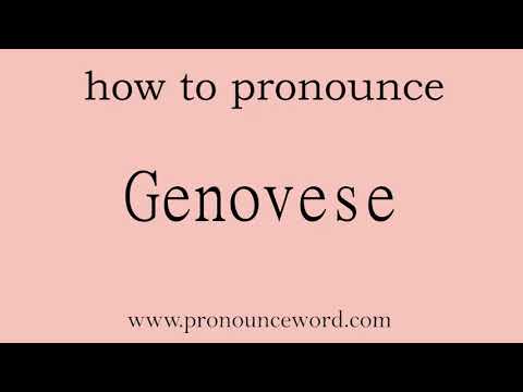 Genovese. How to pronounce the english word Genovese .Amazing resource. Learn from me.