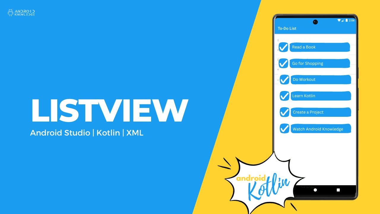 ListView in Android Studio using Kotlin | Android Knowledge