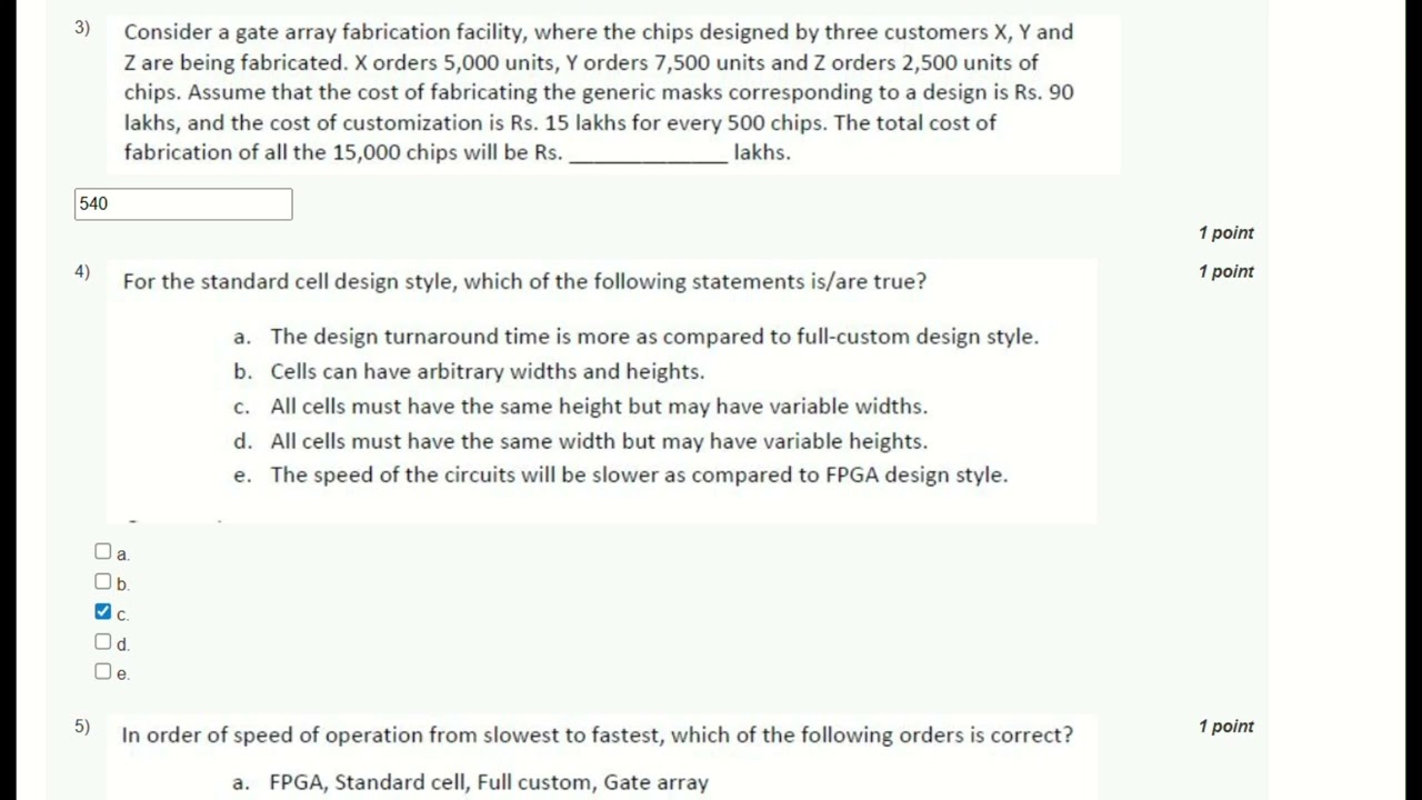 VLSI Physical Design | Week 1 | Assignment 1