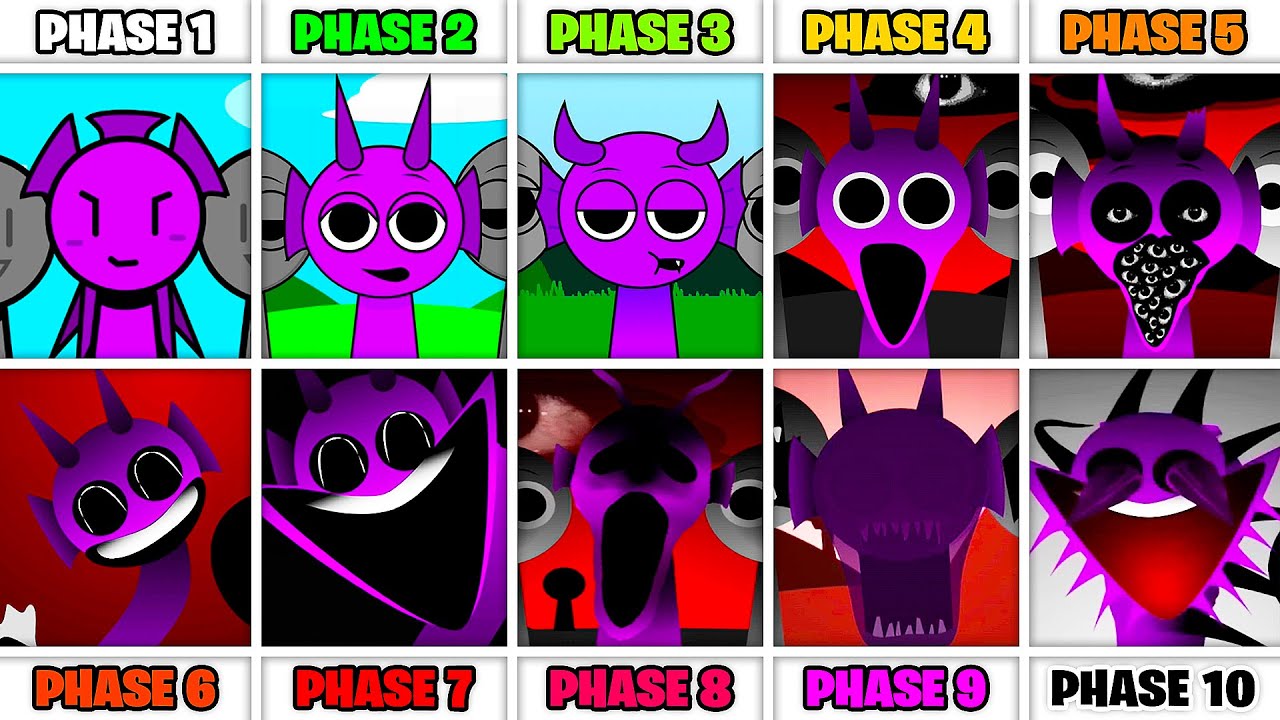 New True All Phases in Incredibox Sprunki - Phase 1 VS Phase 2 VS Phase 3 VS Phase 4 VS Phases 5-10