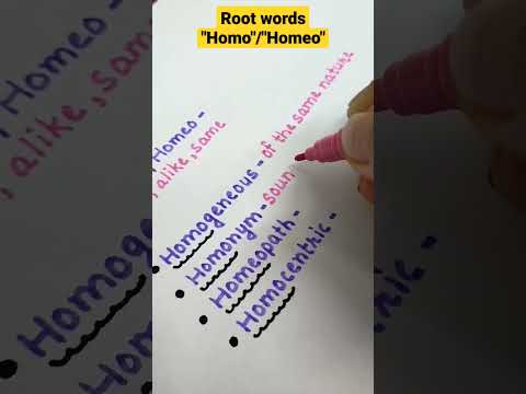 Root Words "Homo"/"Homeo" #youtubeshorts #englishvocabulary