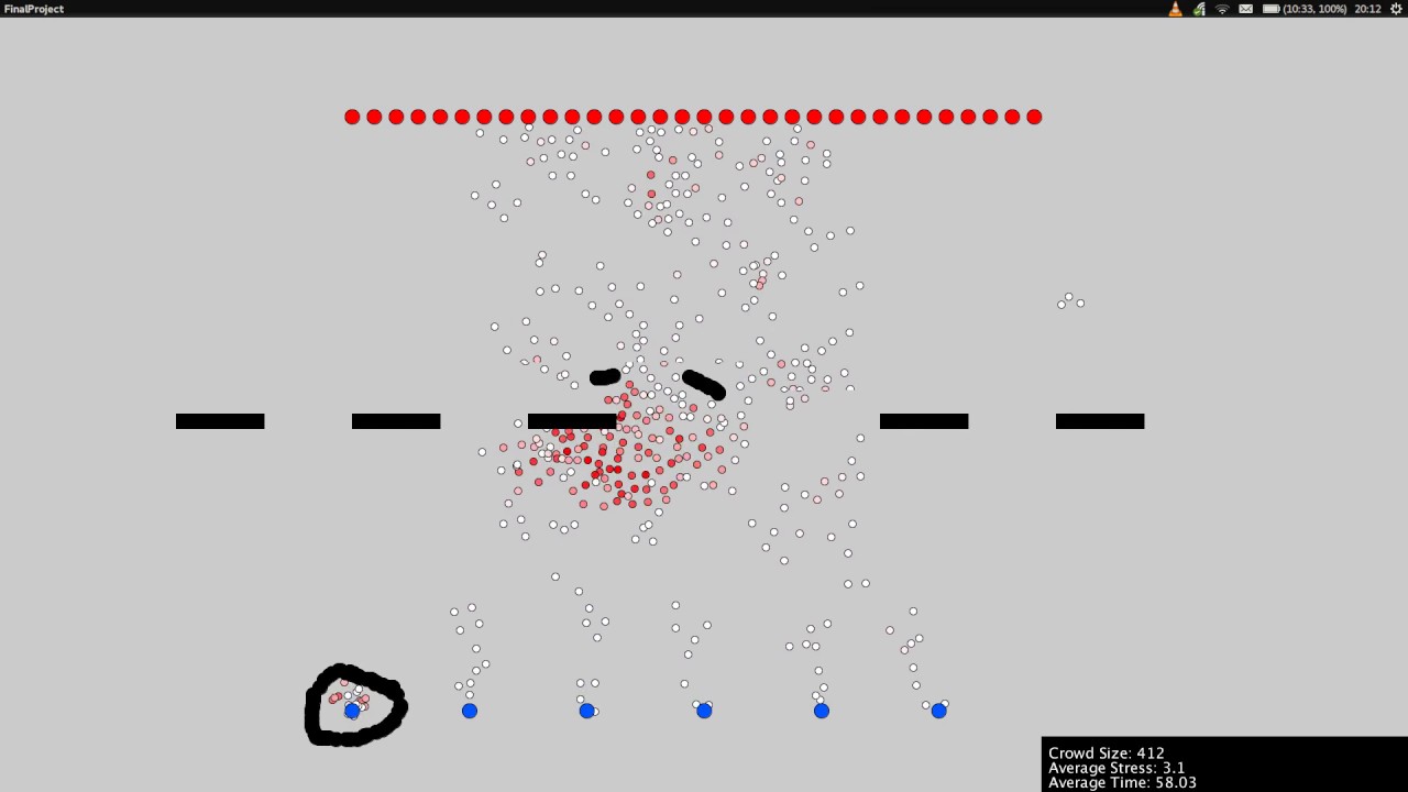 Dynamic Interactive Crowd Simulation using Stress Based Behavior
