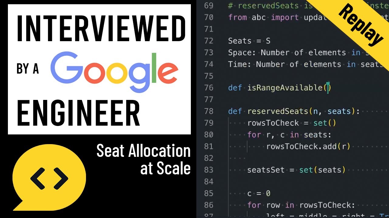 Seat Allocation at Scale: Coding Interview with a Google Engineer (Python)