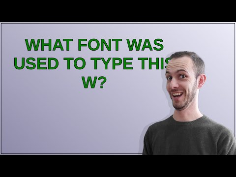 Tex: What font was used to type this w?