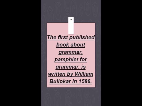 The First grammar pamphlet
