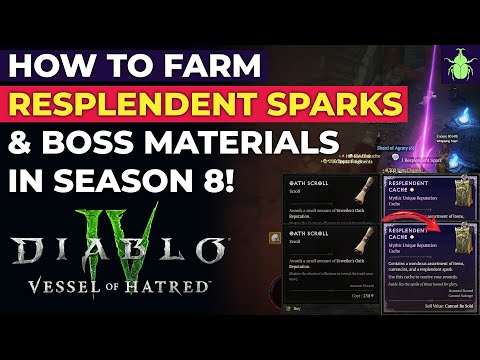 Diablo 4 - How To Farm Resplendent Sparks & Boss Materials in Season 8