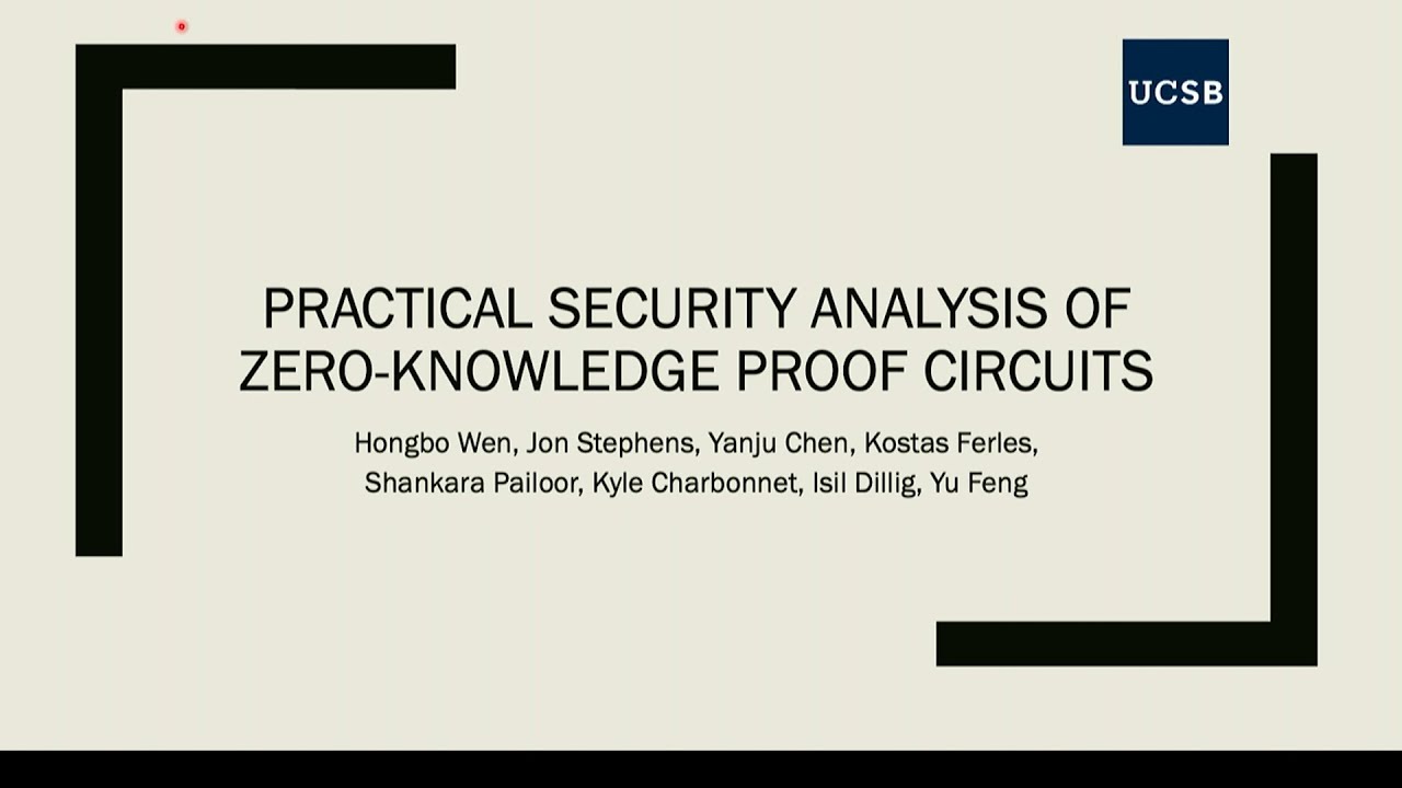 USENIX Security '24 - Practical Security Analysis of Zero-Knowledge Proof Circuits