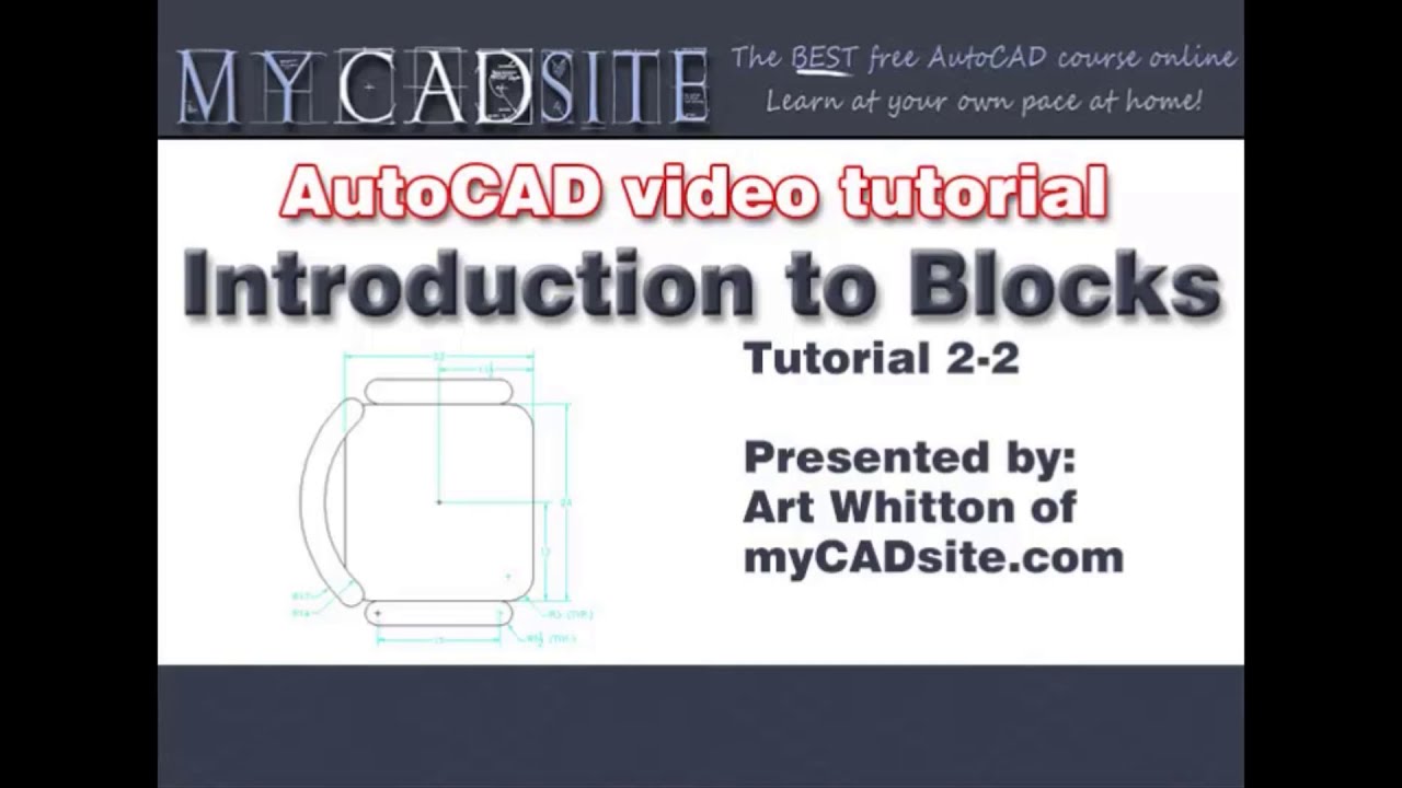 AutoCAD Tutorial Lesson 2-2 Creating Blocks (Complete Beginners Course)