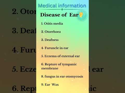 Disease of Ear related to medical student ll medical information ll #neet #nursing #pharmacy #viral