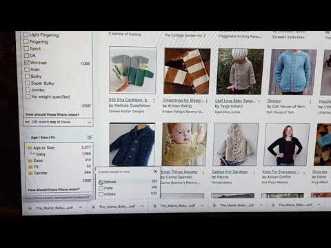 Inside Ravelry: Searching and selecting for patterns and yarns.