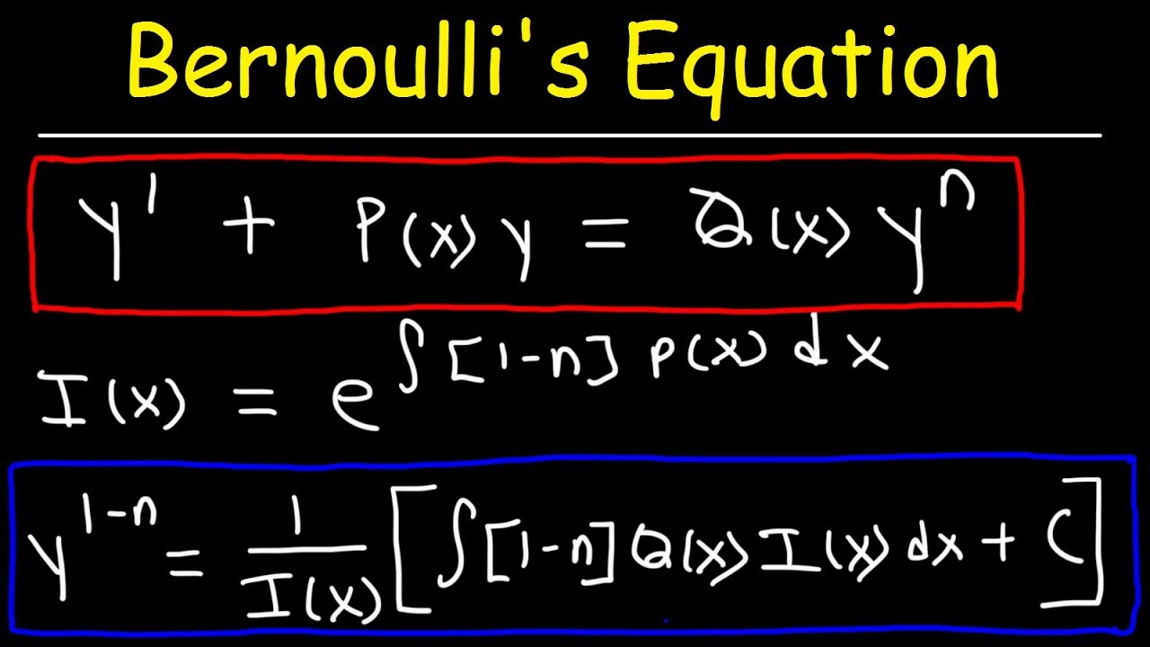 Bernoulli's Equation For Differential Equations