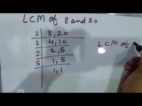 LCM OF 8 and 20 |what is the LCM of 8 and 20 |lcm |Maths |mathematics @Mathsscam