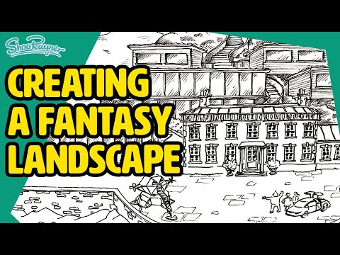 How to Draw Fantasy Landscape illustrations for Children’s Books ...