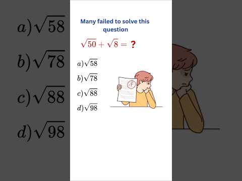 "Can You Solve This? √50 - √8 Simplified!"#maths