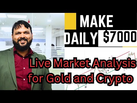 Live trading forex Gold and Crypto || ELLIOTT WAVE BY ARIF KHAN || 5-PM 20/06/25 #best #trading