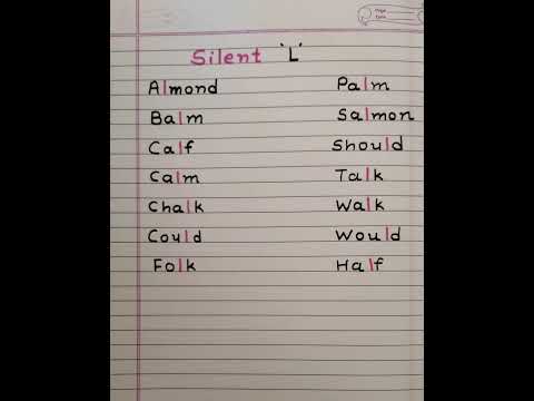 Silent letter 'L' in english words/Some silent letters in english #shorts silent words with 'L'