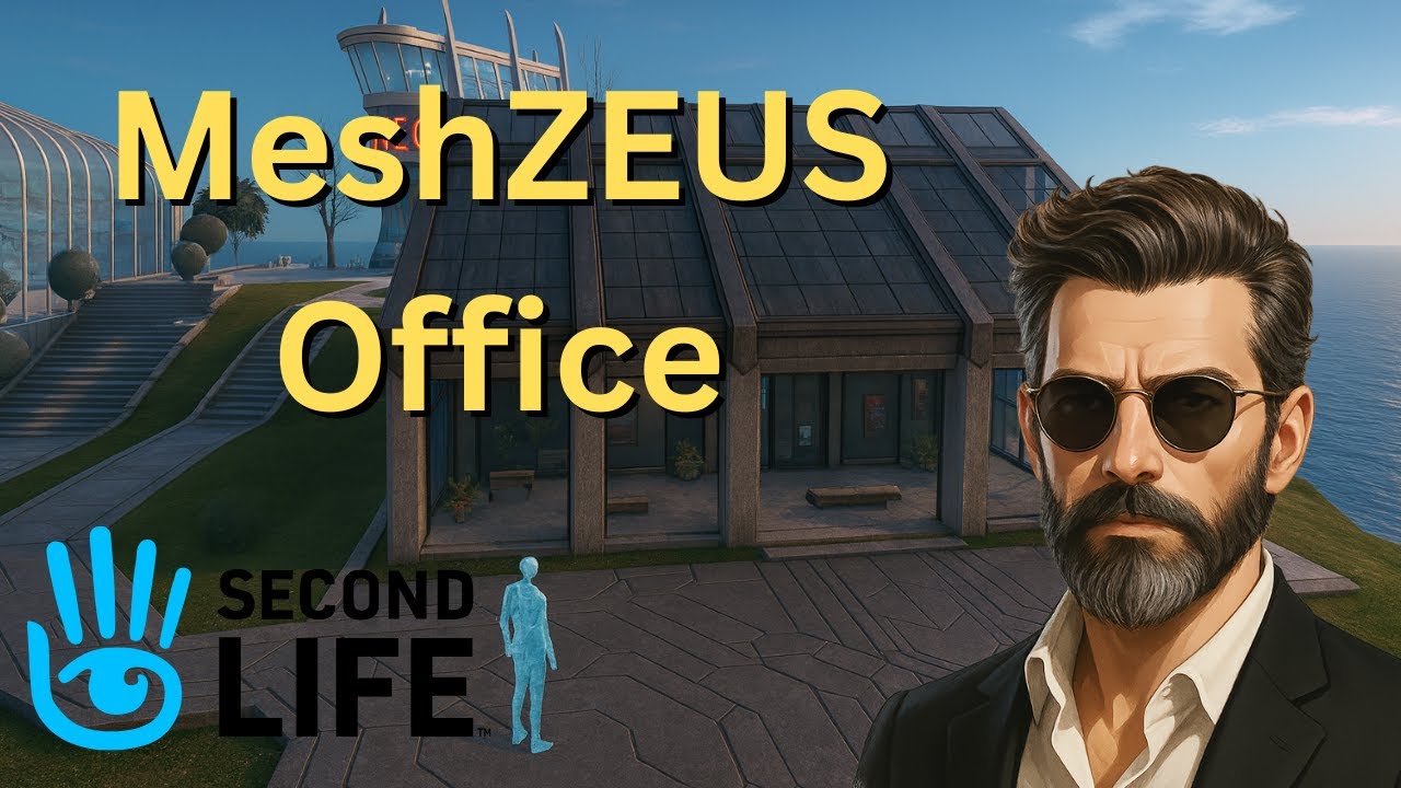 Building a MeshZEUS Office in Second Life Using AI-Generated Objects!