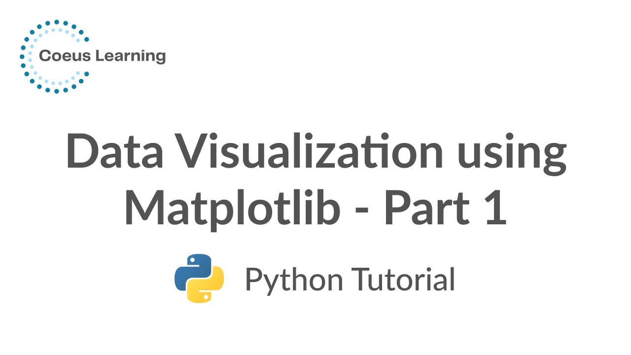 Data Visualization | Python Matplotlib Tutorials | Creating & Customizing our First Plots | Part 1