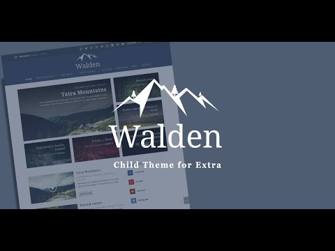 Walden Child Theme for Extra Install Tutorial