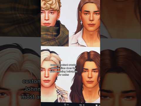 The BEST male cc hairstyles in the Sims #shorts
