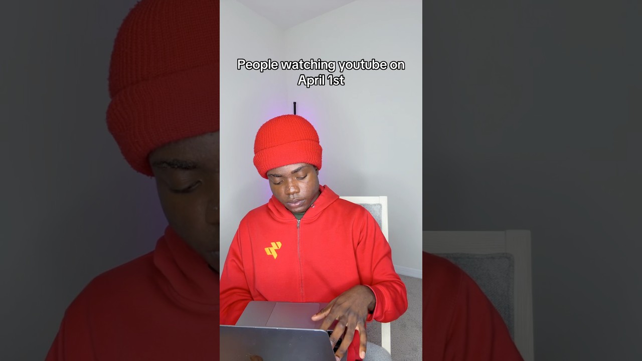 People watching youtube on april 1st be like 😂