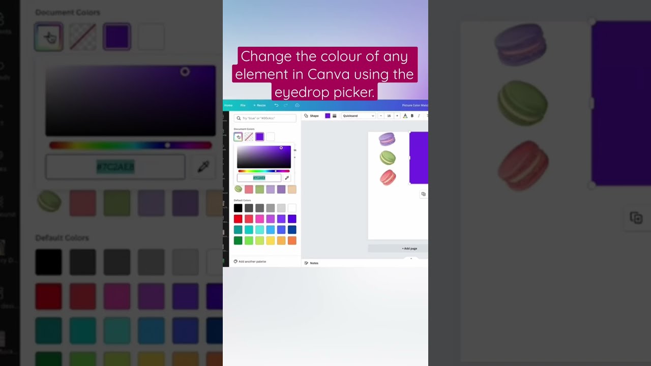 Canva Tutorial - Using the Colour Picker Tool