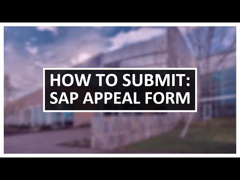 How to Submit: SAP Appeal Form